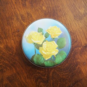 Vintage Floral Tin Box | Floral Tin Box | Vintage Storage Box | Round ...