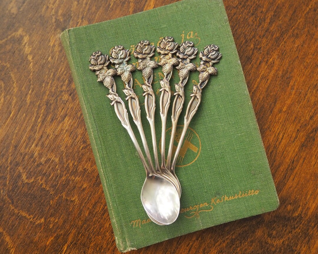 Set of Six Vintage Teaspoons | Vintage Alpacca Silver Teaspoons ...