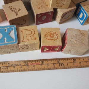 Vintage ABC Blocks | Wooden Building Blocks | Vintage Block Set for ...