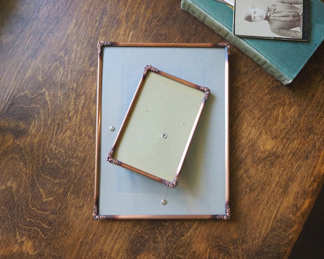 Vintage Rose Gold Photo Frames Set of Two Vintage Photo Frames Rose ...