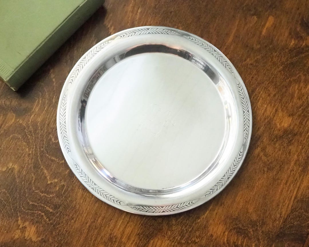 Vintage Alpacca Silver Tray | Alpacca Silver Platter | Vintage Serving ...