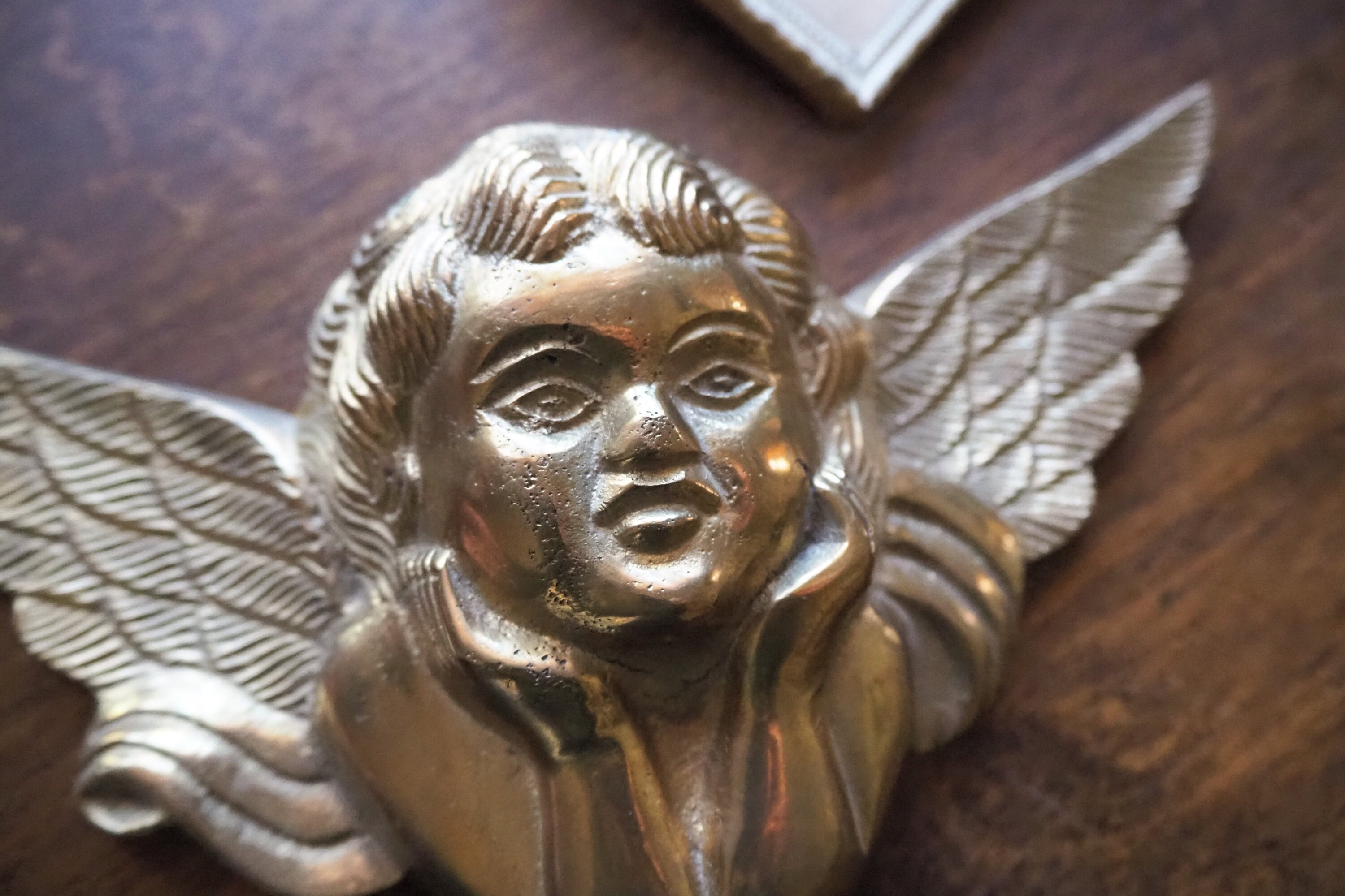 Vintage brass angel Angel wall ornament Vintage angel | Etsy
