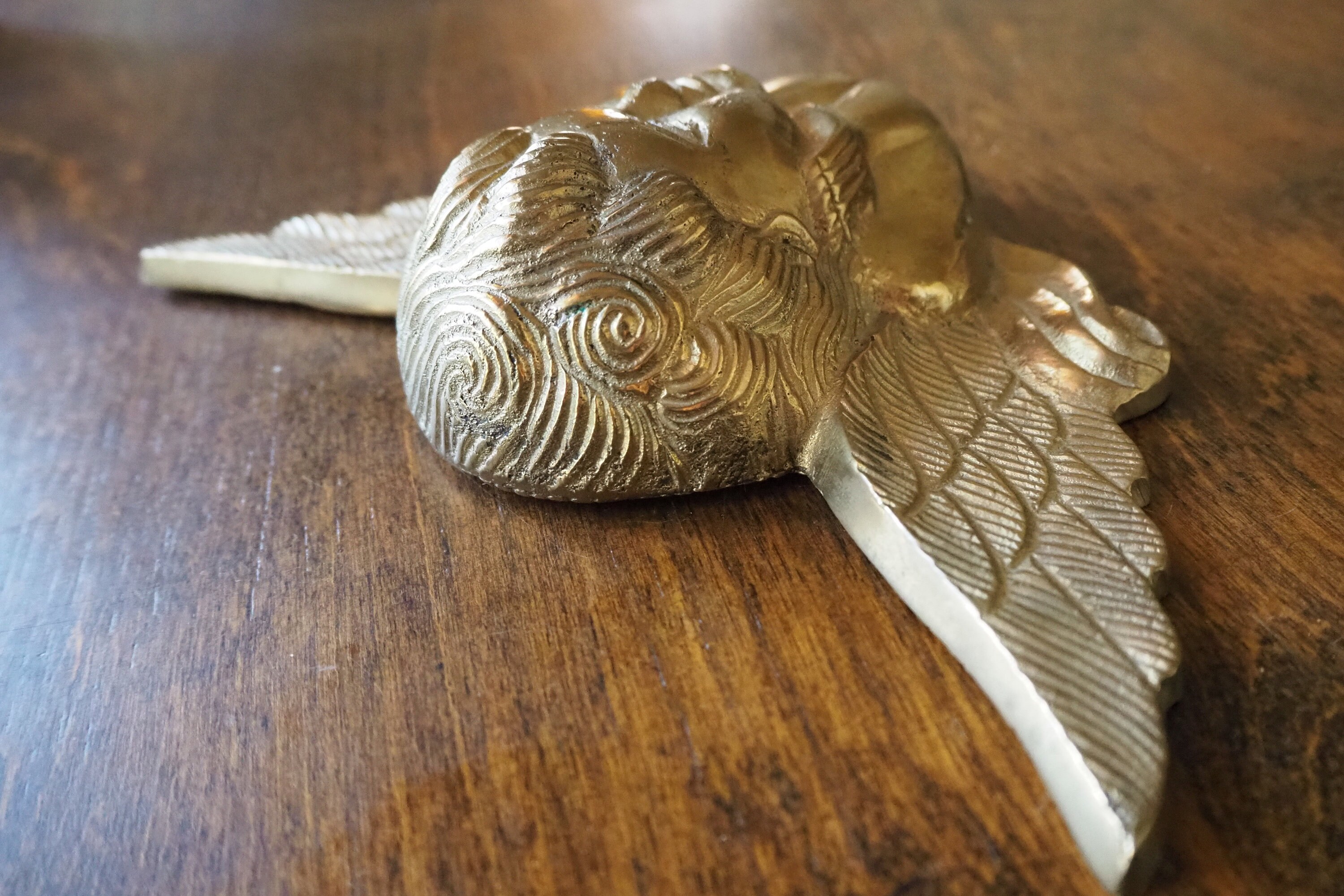 Vintage brass angel Angel wall ornament Vintage angel | Etsy