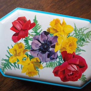 Vintage Floral Tin Box | Floral Tin Box | Vintage Storage Box - Etsy