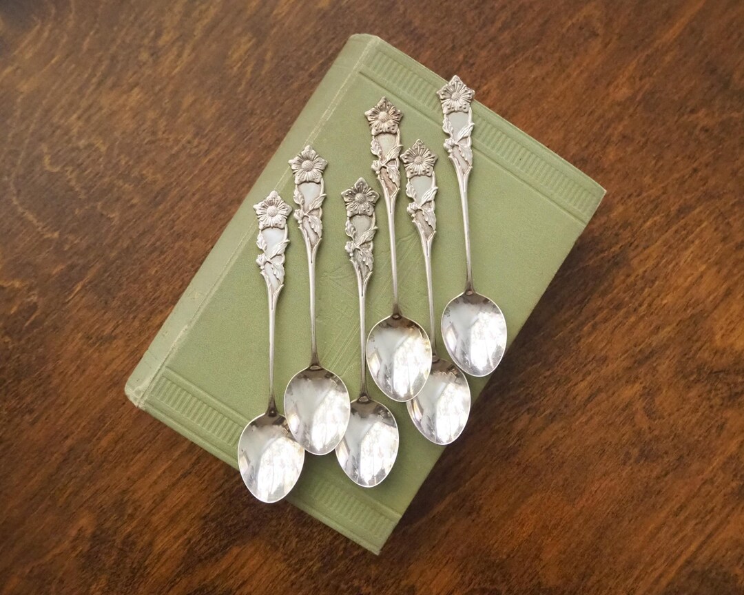 Set of Six Vintage Teaspoons Vintage Alpacca Silver Teaspoons Matching ...