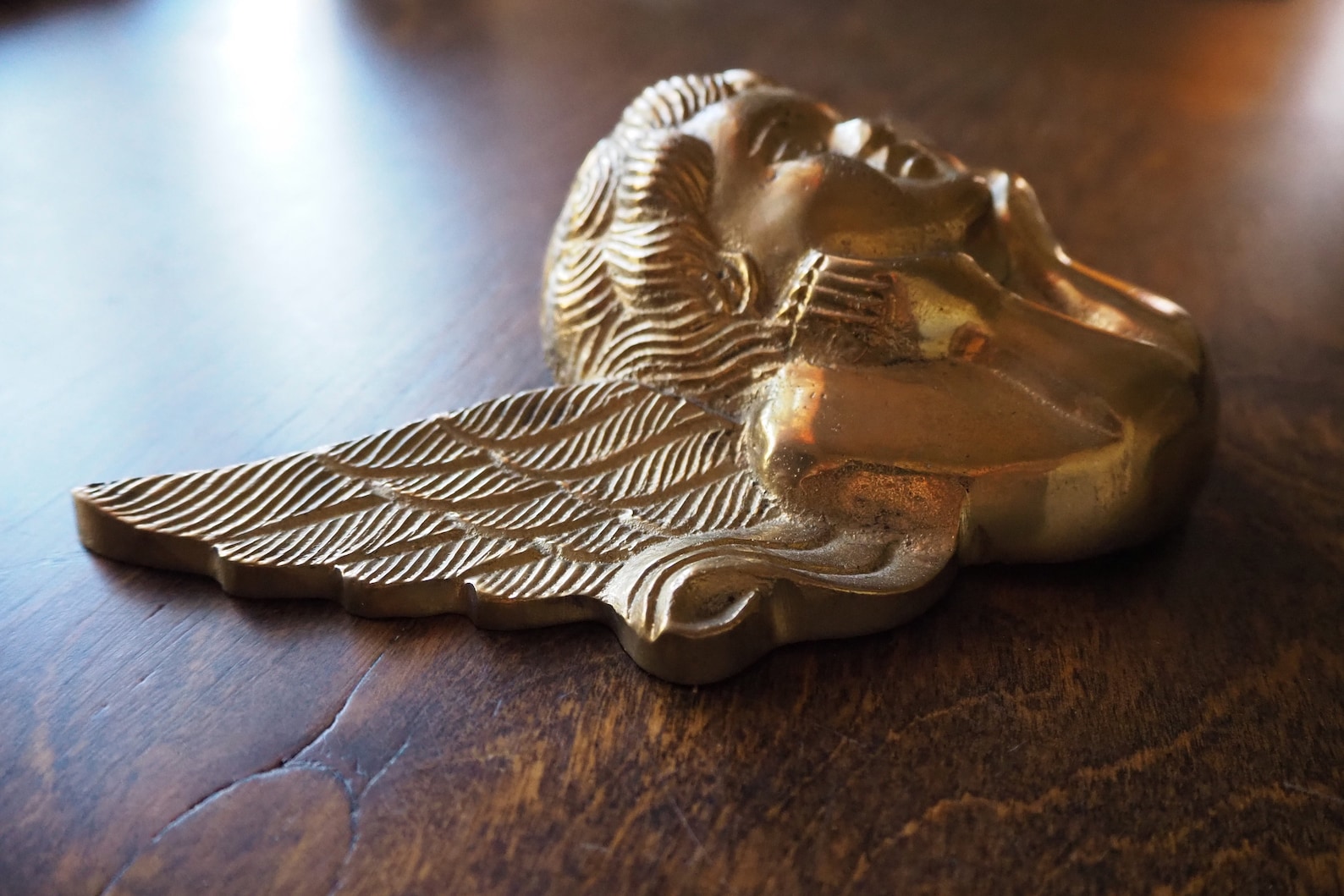 Vintage brass angel Angel wall ornament Vintage angel | Etsy