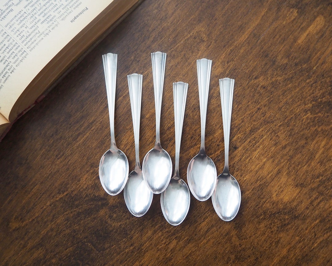 Set of Six Vintage Teaspoons Vintage Alpacca Silver Teaspoons Small ...