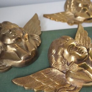 Vintage Brass Angel | Angel Wall Ornament | Vintage Brass Christmas ...