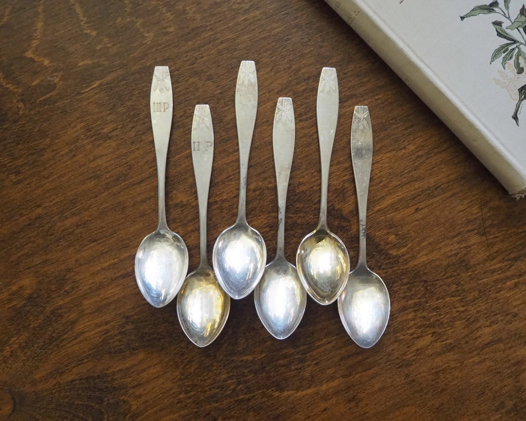 Set of Six Vintage Coffee Spoons | Vintage Alpacca Silver Coffee Spoons ...