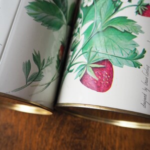 Set of Two Vintage Tin Containers | Strawberry Tin Boxes | Vintage ...