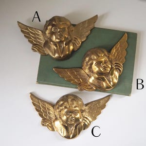 Vintage Brass Angel | Angel Wall Ornament | Vintage Brass Christmas ...