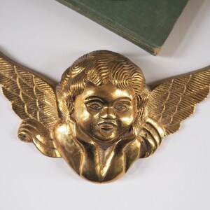 Vintage Brass Angel | Angel Wall Ornament | Vintage Brass Christmas ...