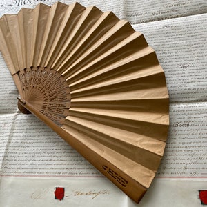 Antique Hand Fan With A Charming Scene of Two Boys Walking the Dog ...