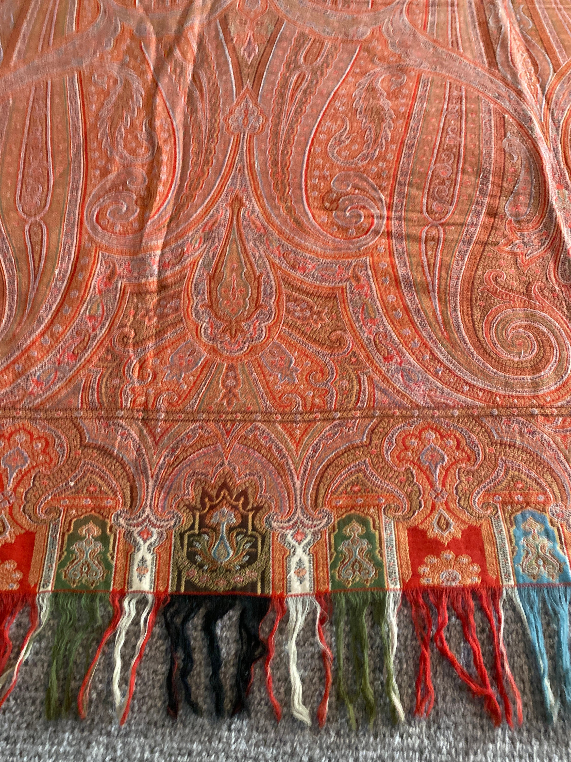 Magnificent Antique Paisley Shawl | Etsy
