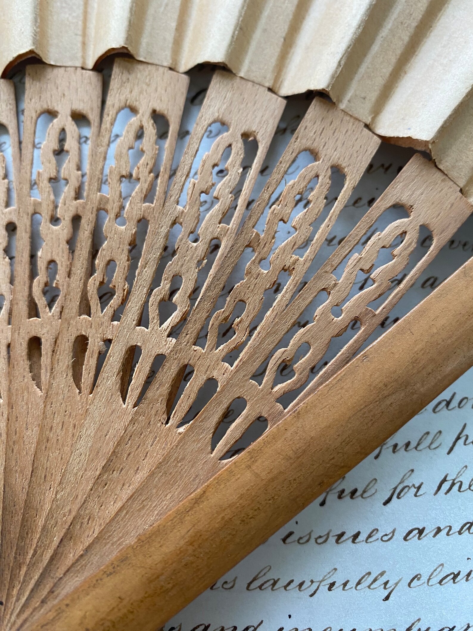 Antique Hand Fan With A Charming Scene of Two Boys Walking the Dog ...