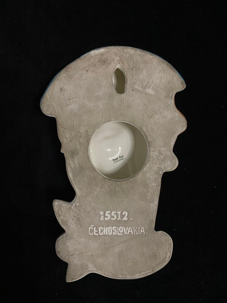 Art Deco Wall Mask by Royal Dux and Made in Czechoslovakia. Beautiful ...