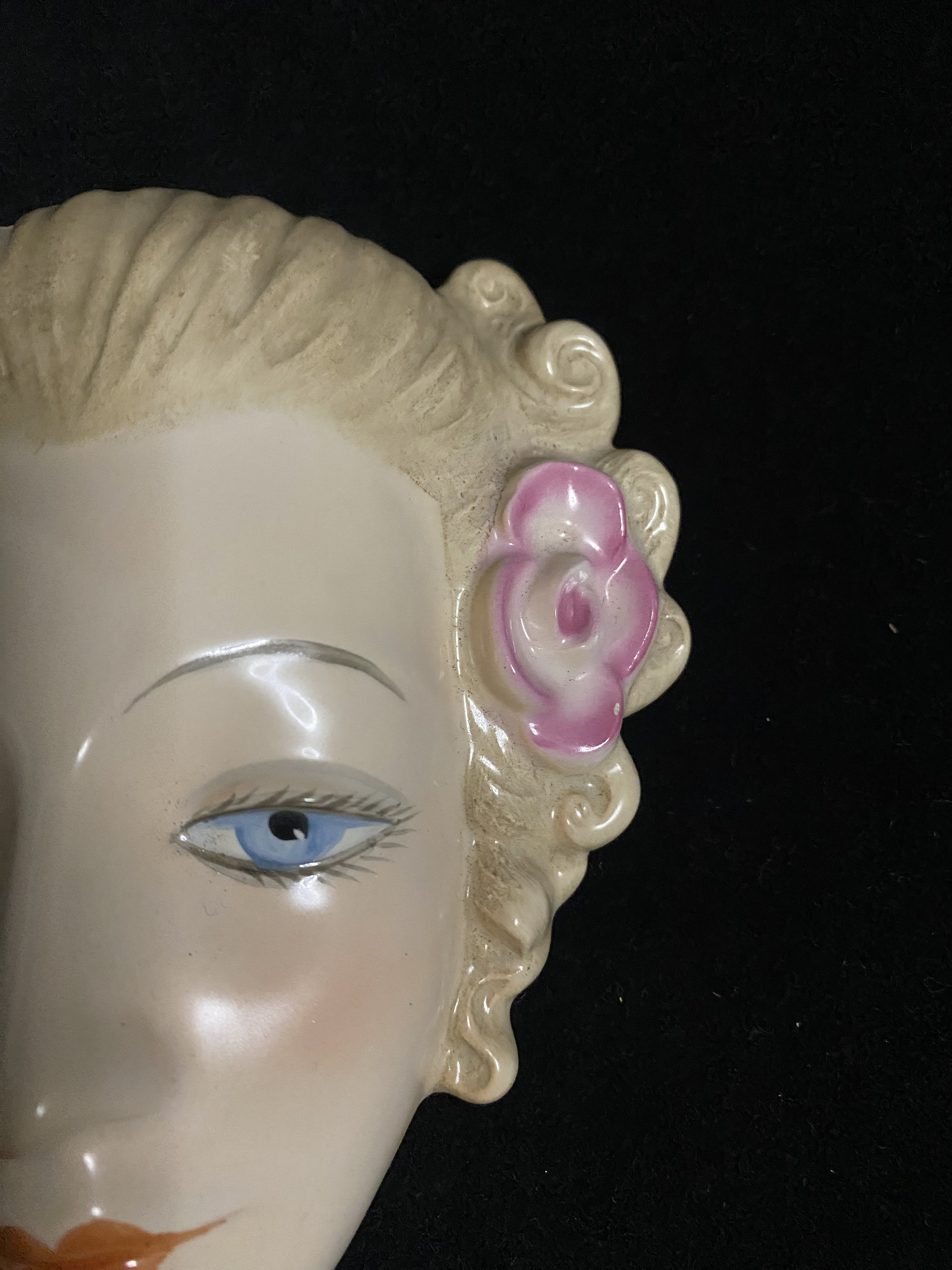 Art Deco Wall Mask Made by Goebel . Beautiful Hand Painted 1930s Wall ...