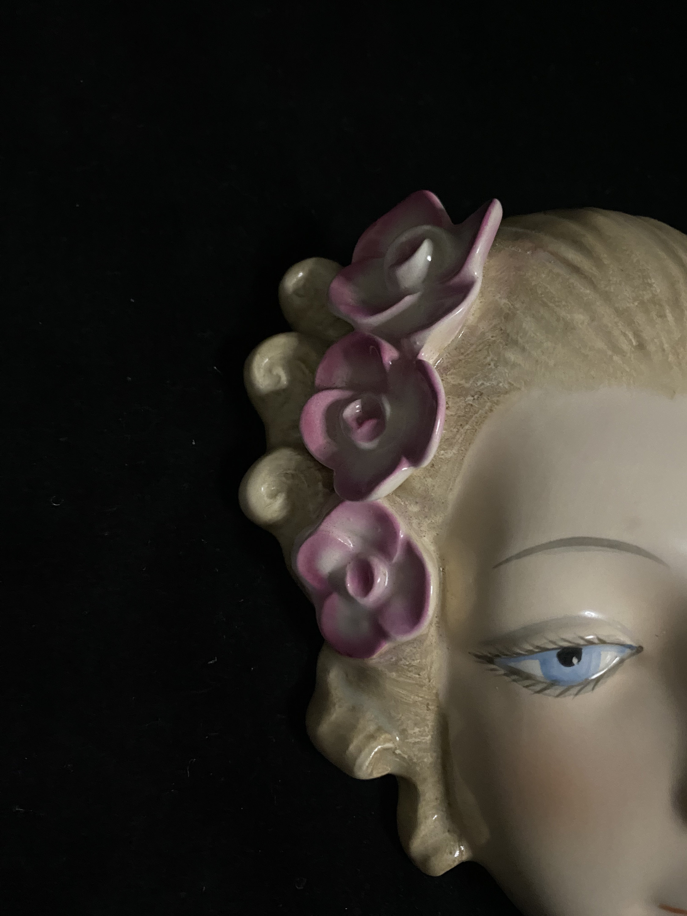 Art Deco Wall Mask Made by Goebel . Beautiful Hand Painted 1930s Wall ...