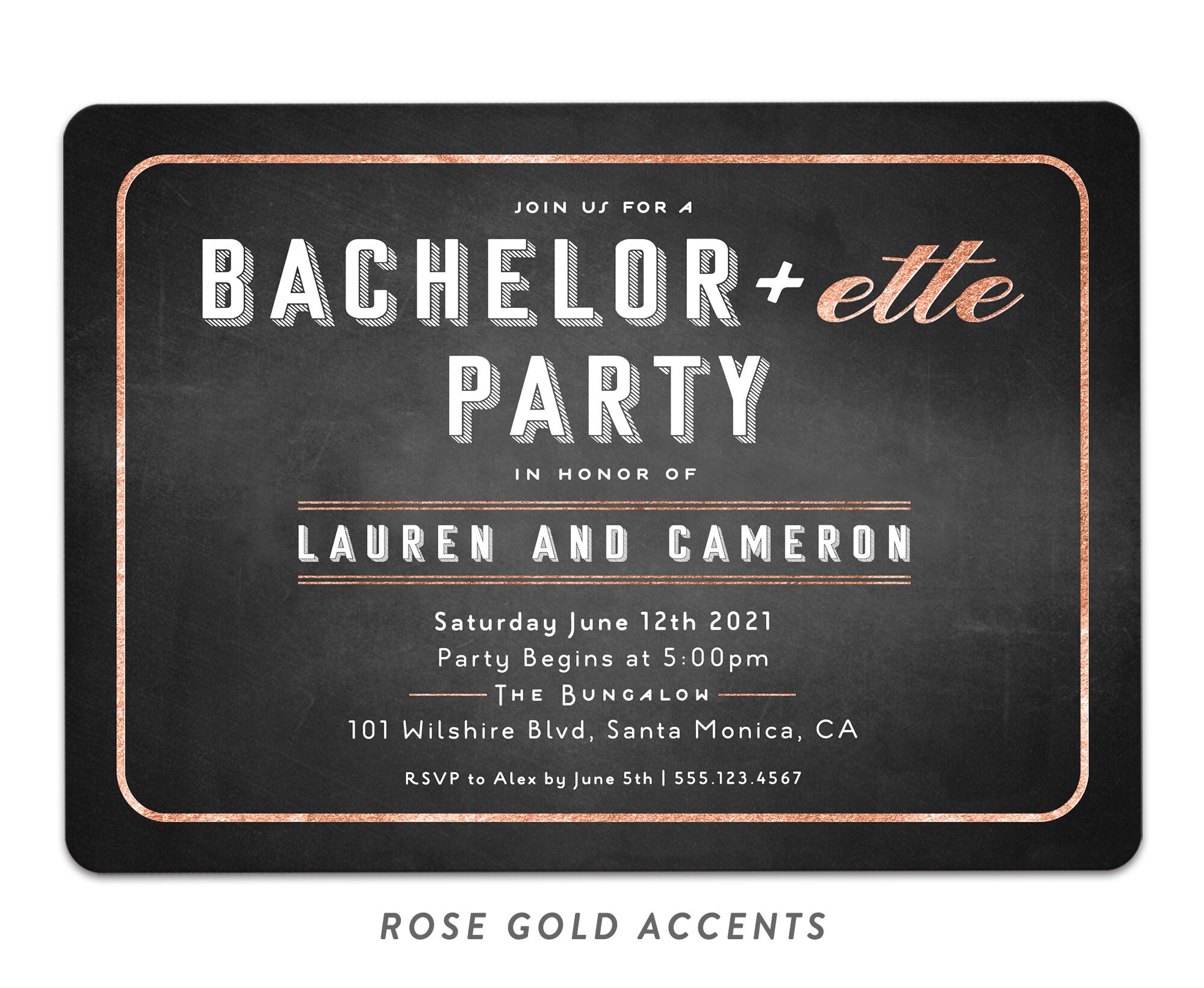 Joint Bachelor and Bachelorette Party Invitation Combined | Etsy