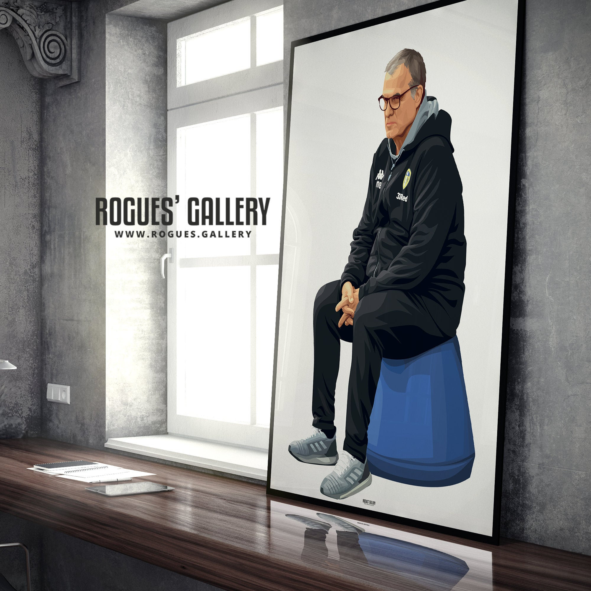 The Thinker Bielsa & His Blue Bucket Portrait A3 Print - Etsy