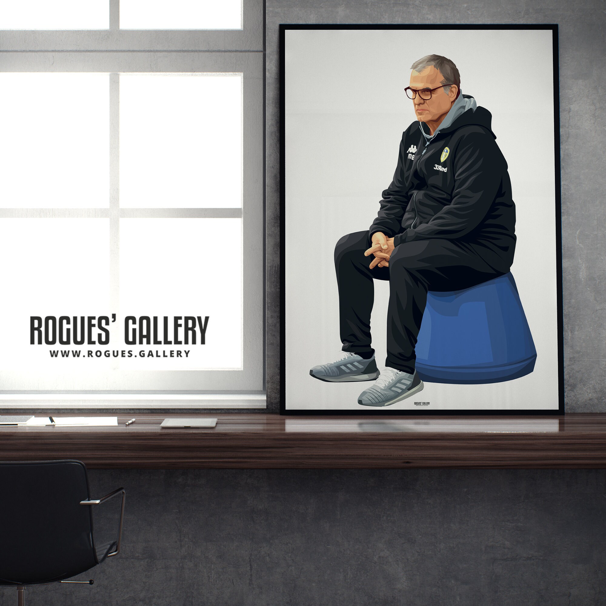 The Thinker Bielsa & His Blue Bucket Portrait A3 Print - Etsy