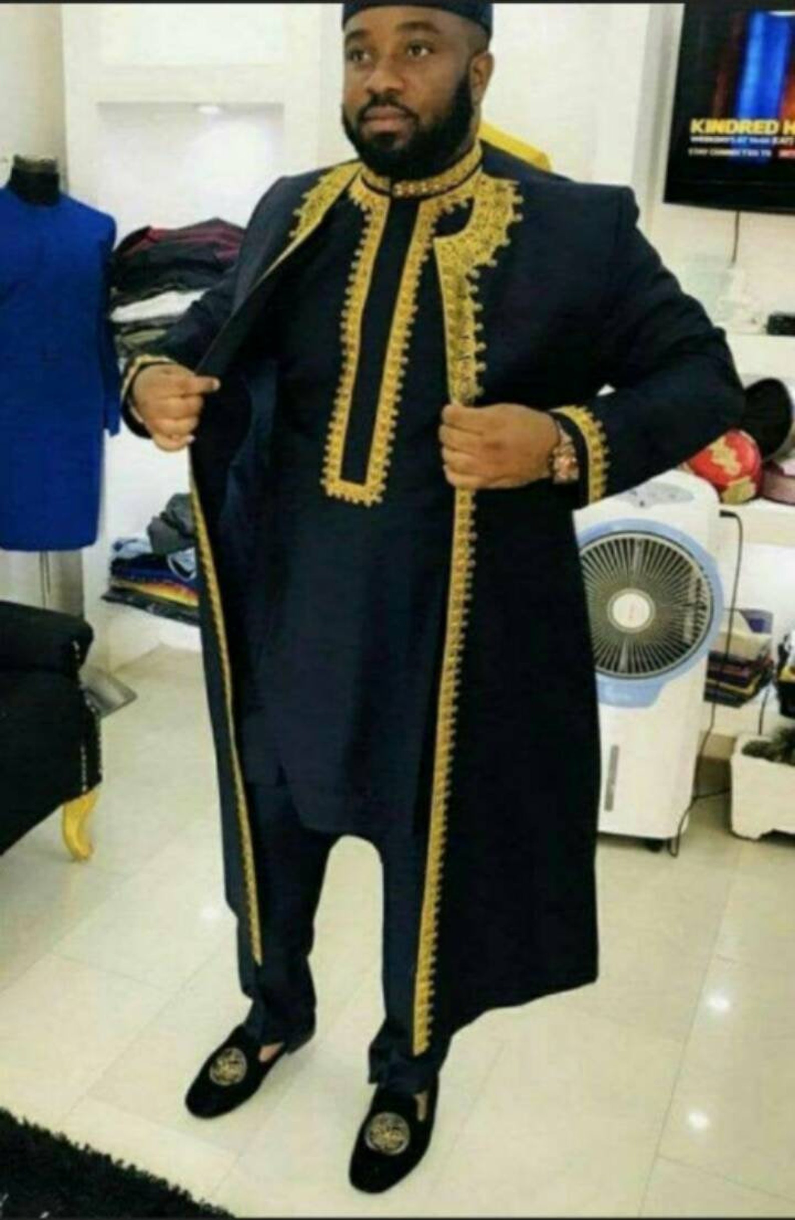 Custom Made Men Agbada Men's 3pieces Men's Clothing - Etsy