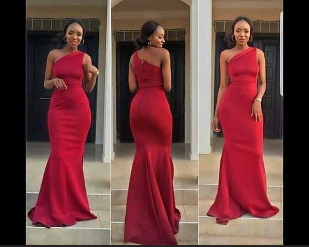 African Red Dress , African Print Dress, Red Mermaid Gown ,women's ...