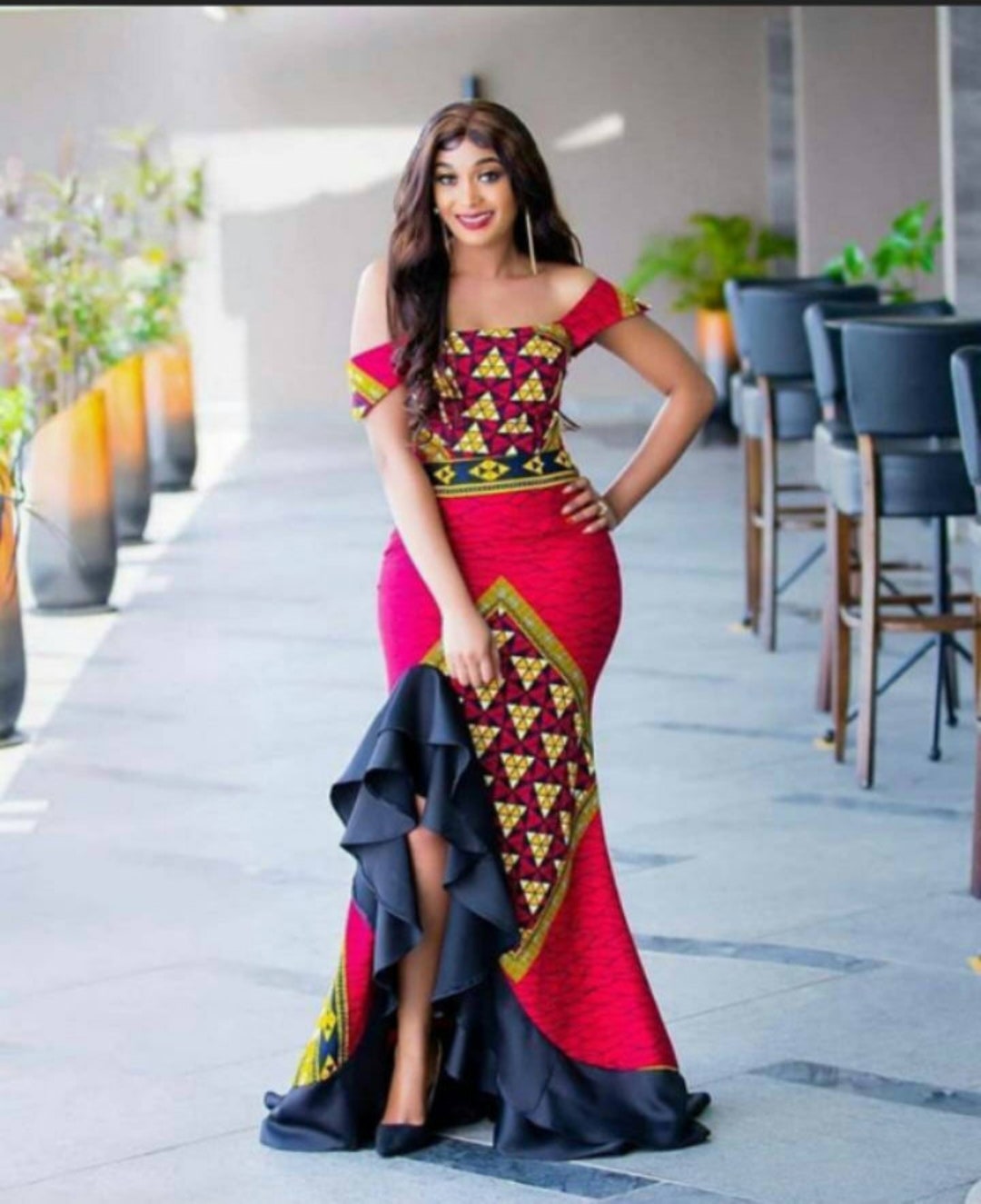 Long Ankara Dresses , African Party Dress , African Fashion Dress ...