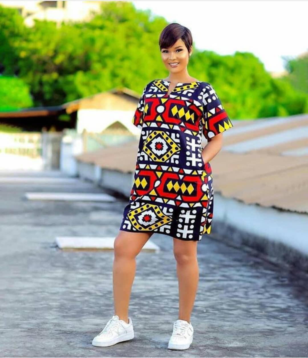 African Print Ankara Summer Dress African Women Clothing Etsy
