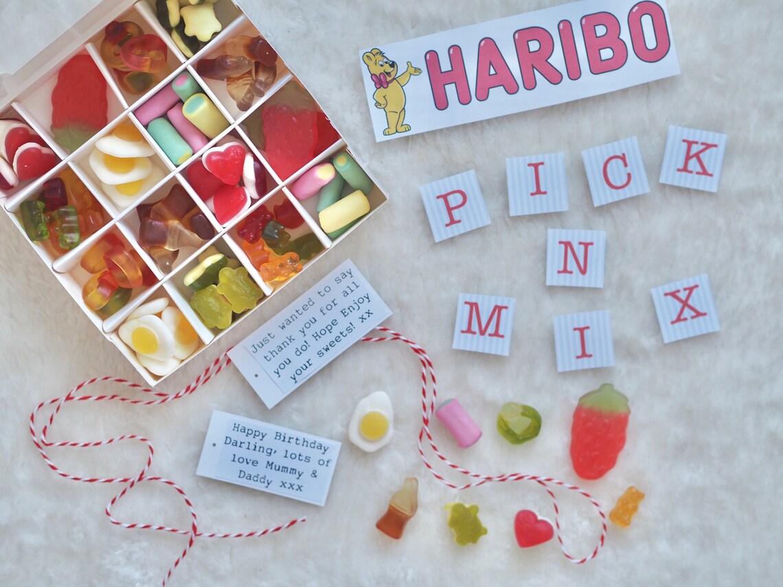Haribo Pick N Mix Sweet Box Personalised Halloween - Etsy UK
