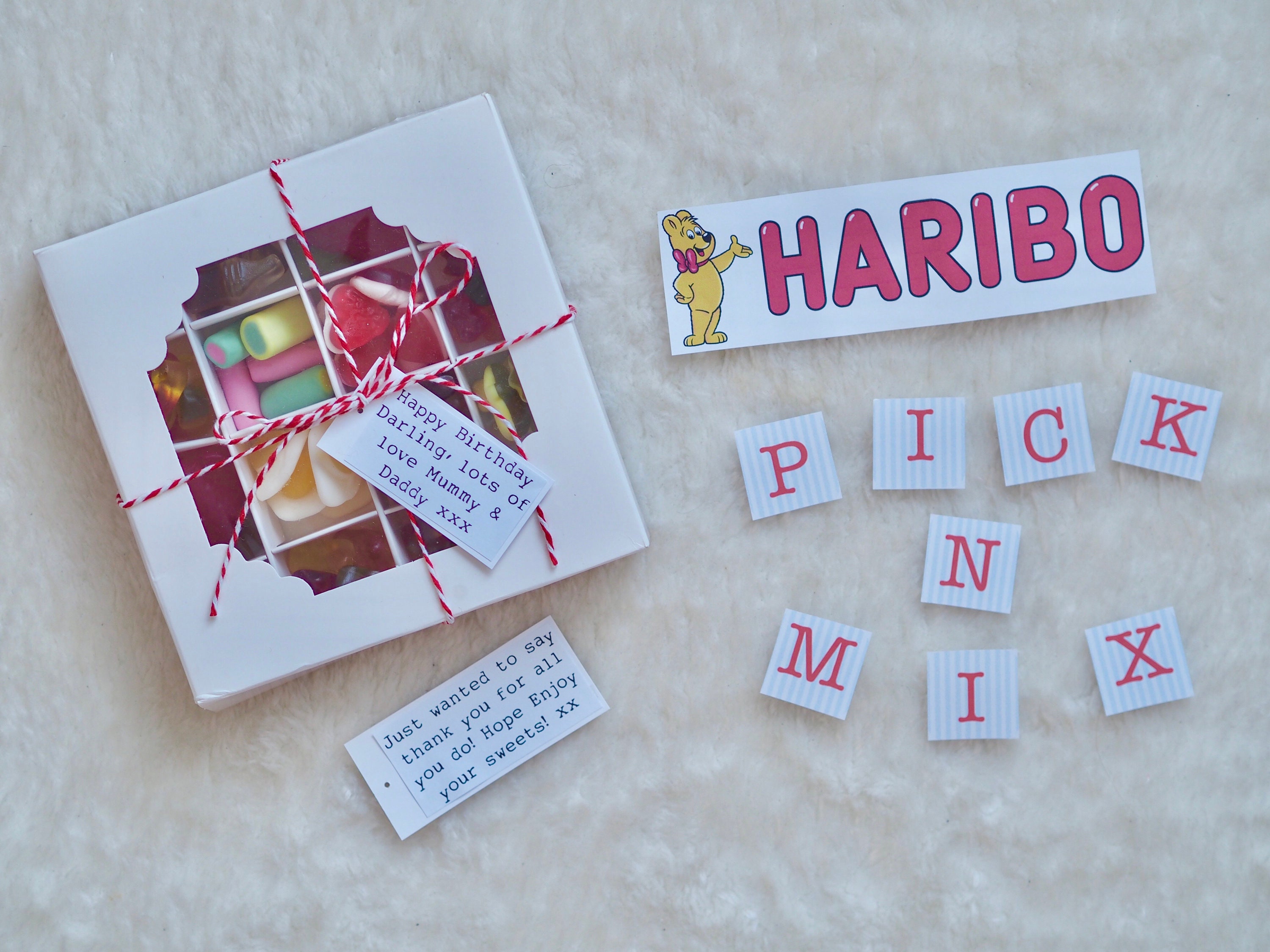 Haribo Pick N Mix Sweet Box Personalised Halloween - Etsy UK