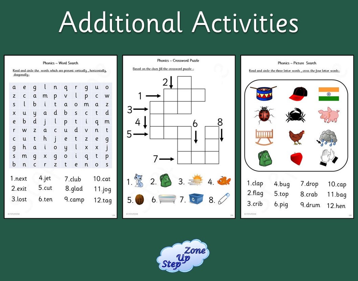 Phonics Worksheets CVC Worksheets CVCC CCVC Worksheets - Etsy