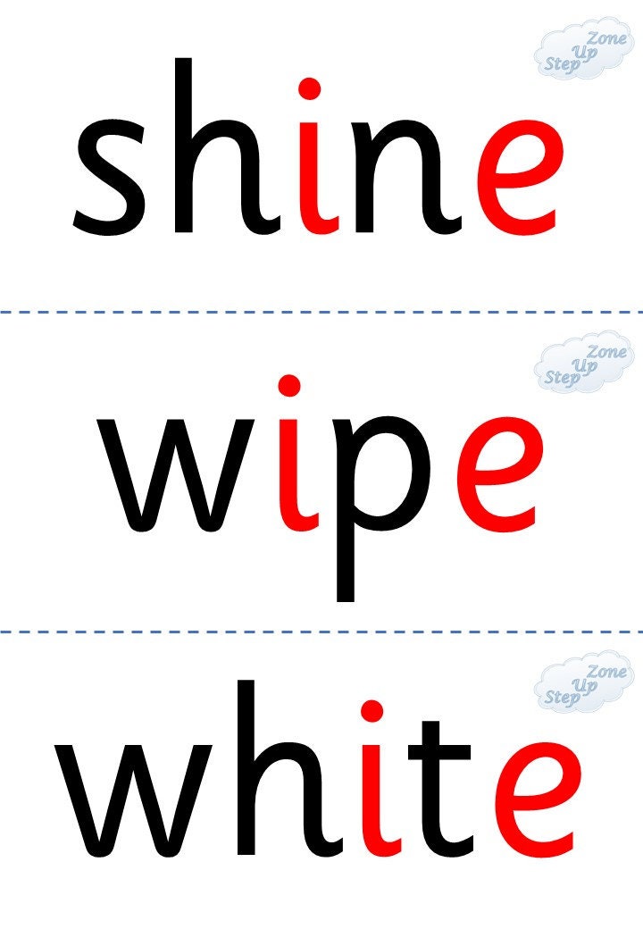 Magic E Words List Long Vowels Flashcards Digraphs | Etsy India