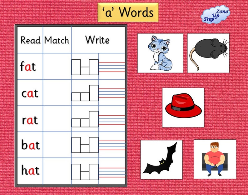 CVC Activitycvc Worksheetsshort Vowels three Letter Words | Etsy