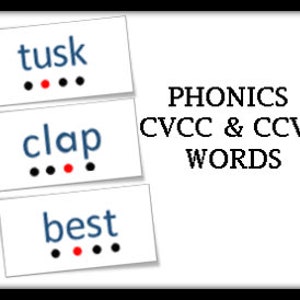 Short Vowels CVCC & CCVC Flash Cards | Etsy