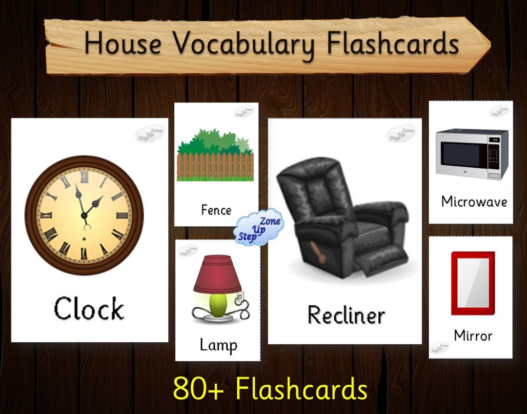 House Vocabulary Flashcards|objects Flashcards|things at Home ...