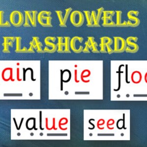 Long Vowels Flashcards , Digraphs , Phonics Digraphs Printable Cards - Etsy
