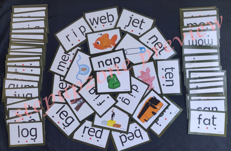 Phonics CVC Words Short Vowels Three Letter Words - Etsy