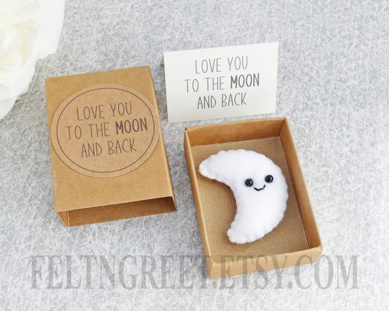 Cute Felt 'moon' Gift 'love You to the Moon and - Etsy