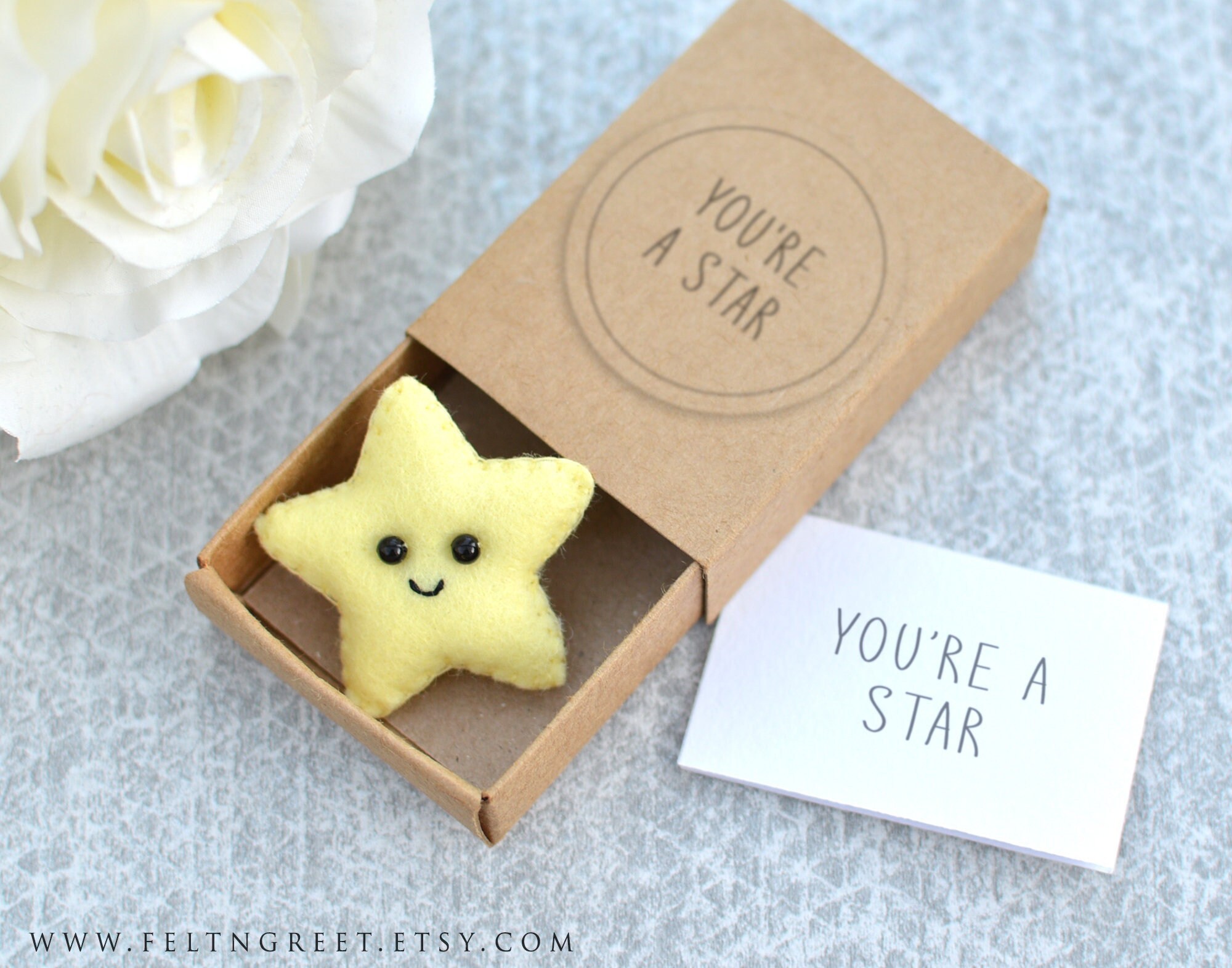 Matchbox You're a Star Felt Star Gift Mini Keepsake Gift - Etsy UK