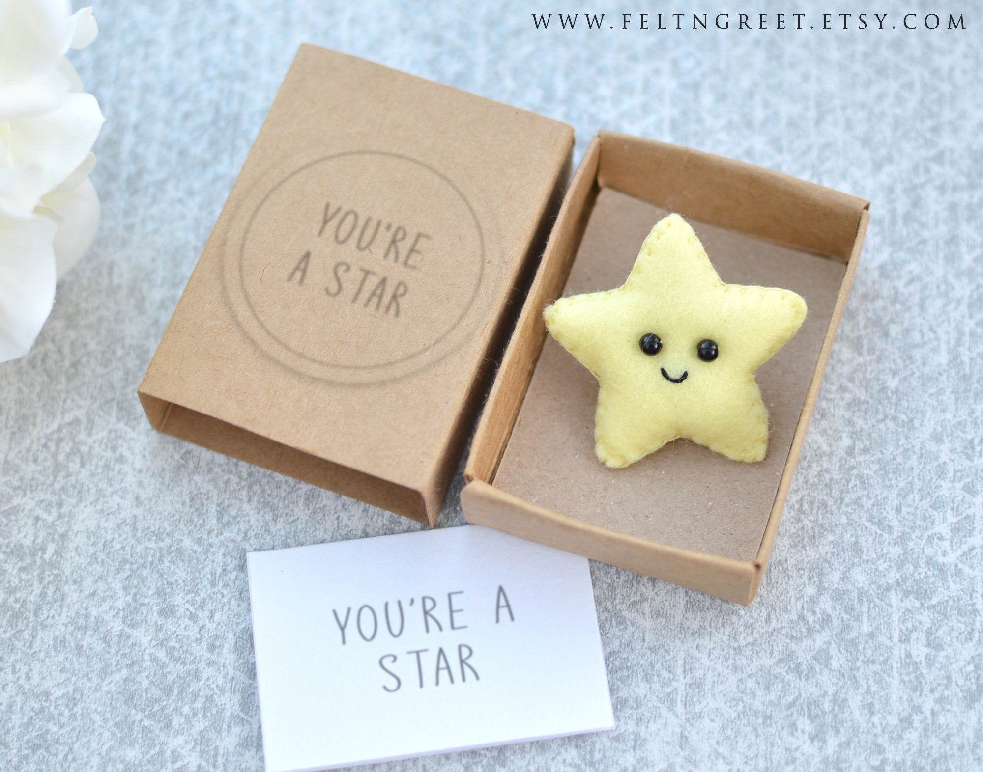 Matchbox You're a Star Felt Star Gift Mini Keepsake Gift - Etsy UK