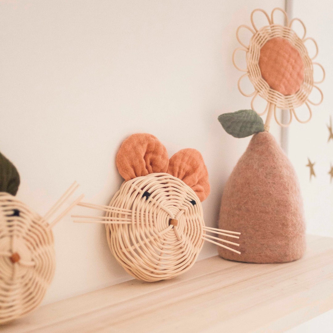 Rattan Mouse Trophy, Nursery and Baby - Etsy