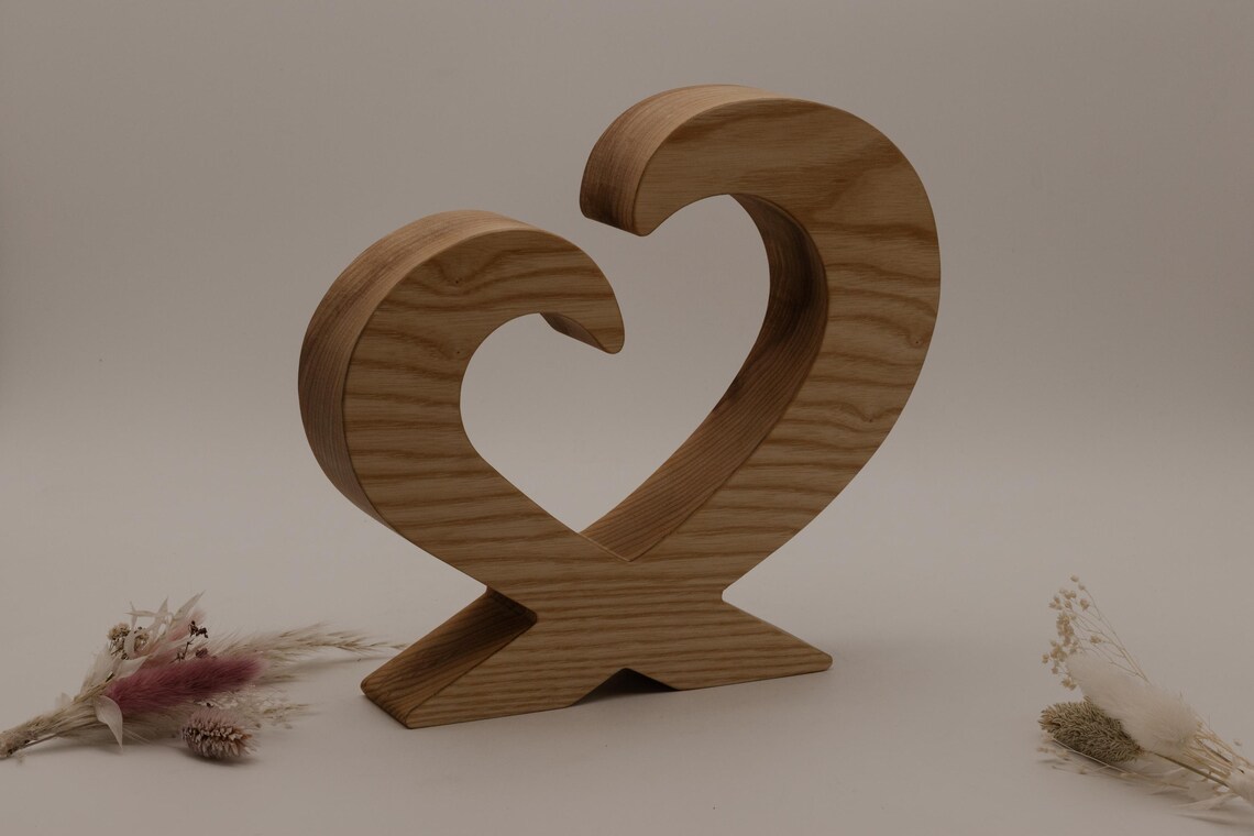 Wooden Decoration Heart Made of Core Ash - Etsy