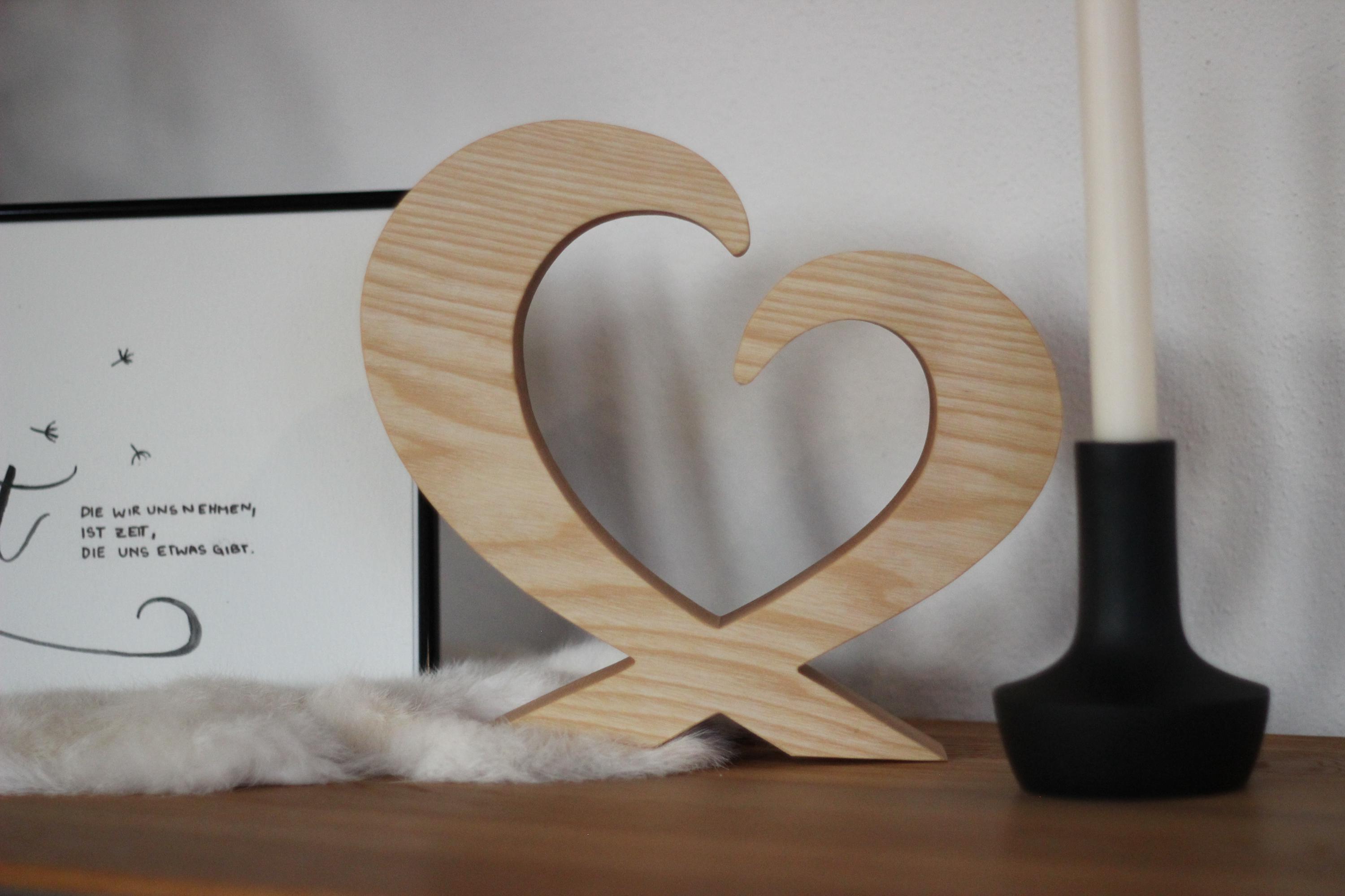 Wooden Decoration Heart Made of Core Ash - Etsy
