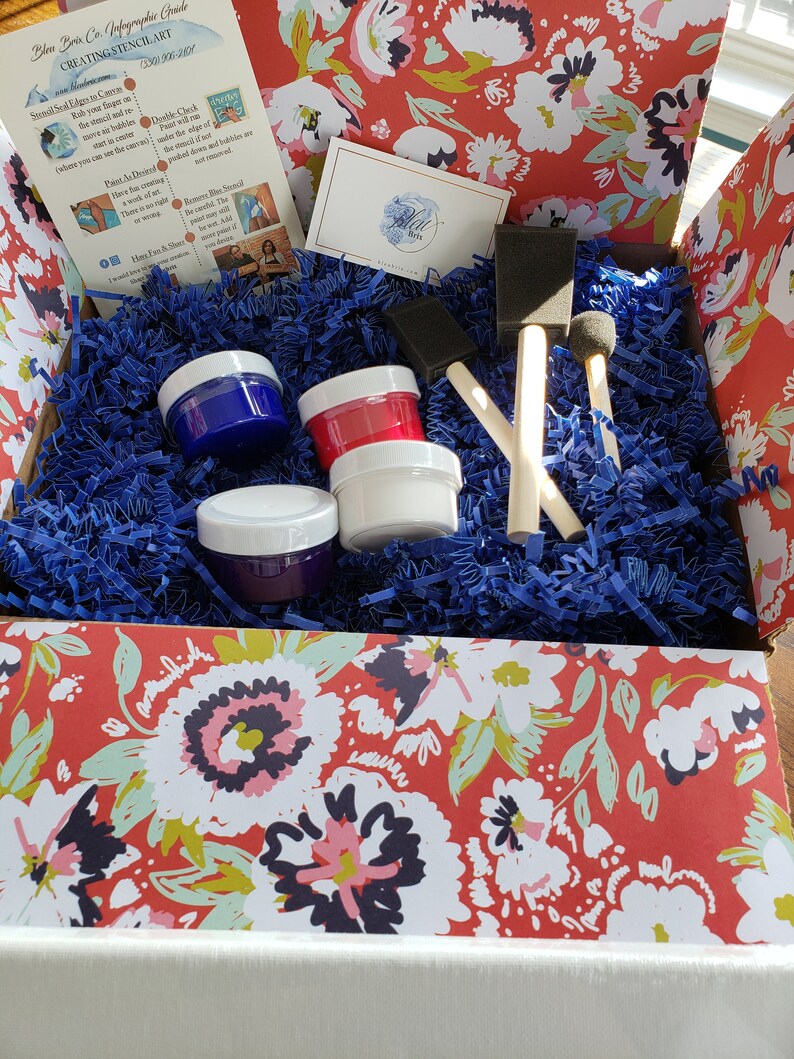 Paint Stencil Kit - Canvas Paint Kit - Paint Your Own Canvas- DIY ...