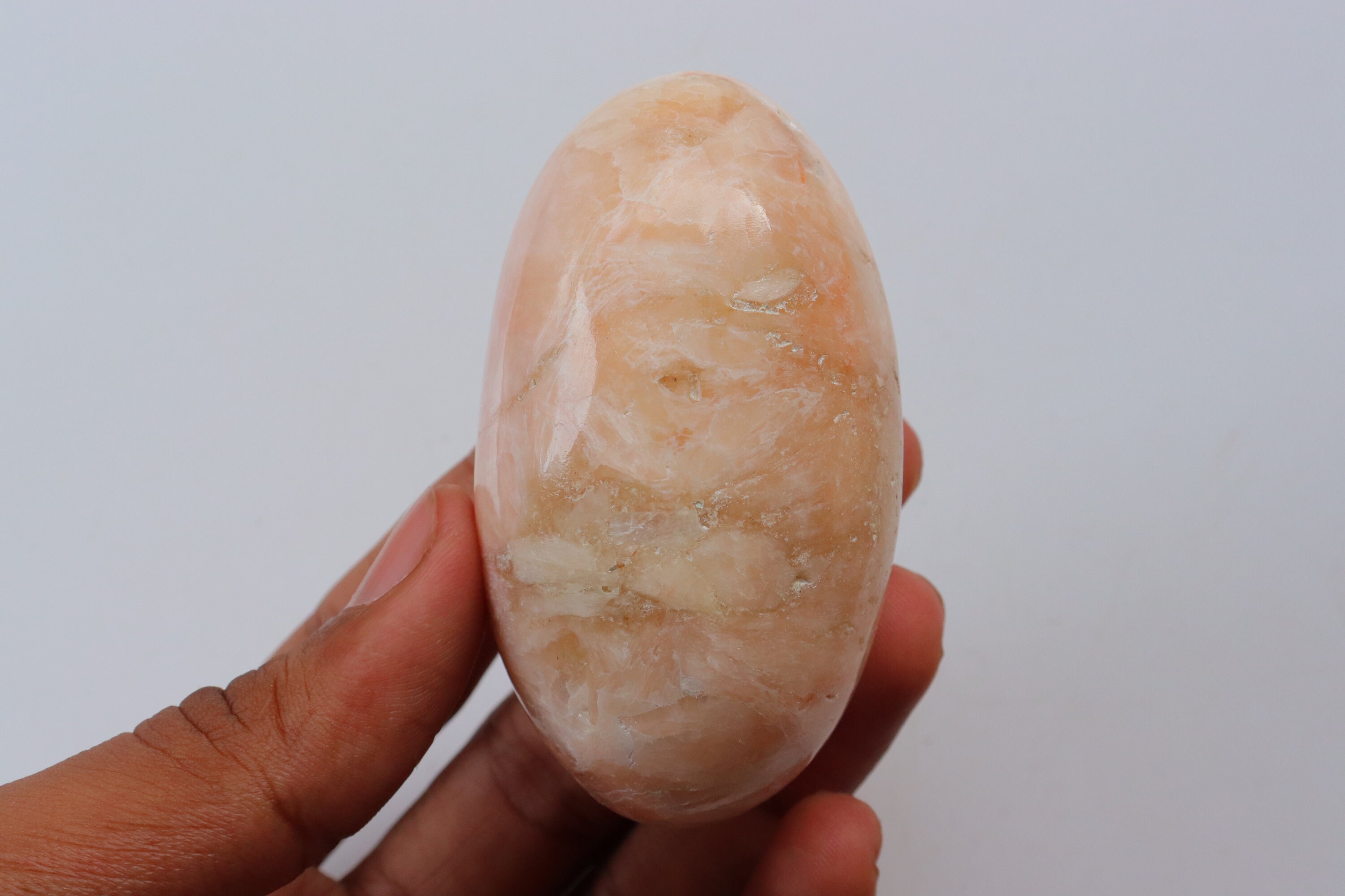 New Shiny Peach Stilbite With Chatoyant Crystal Shiva Lingam - Etsy