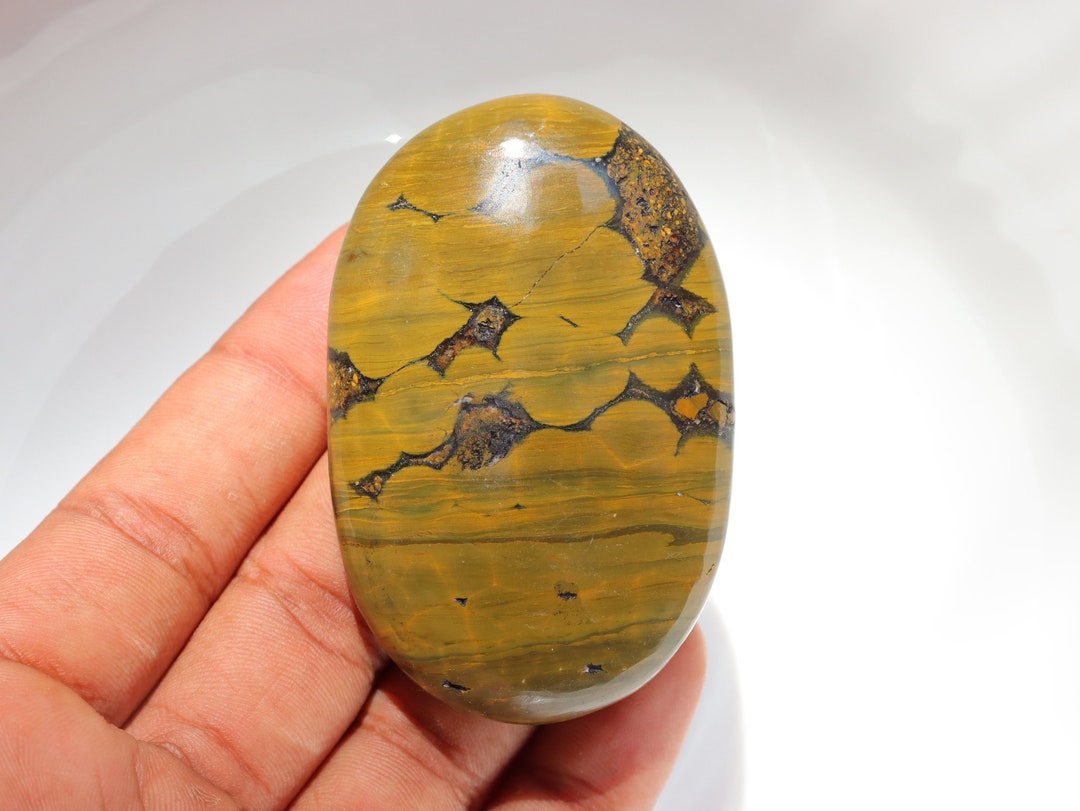 Ocean Jasper Palm Stone, Natural Ocean Jasper Palms, Polished Ocean ...