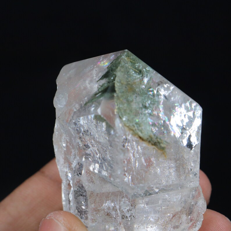Unique Rare Garden Quartz Point, Natural Lodolite Crystal, Self ...