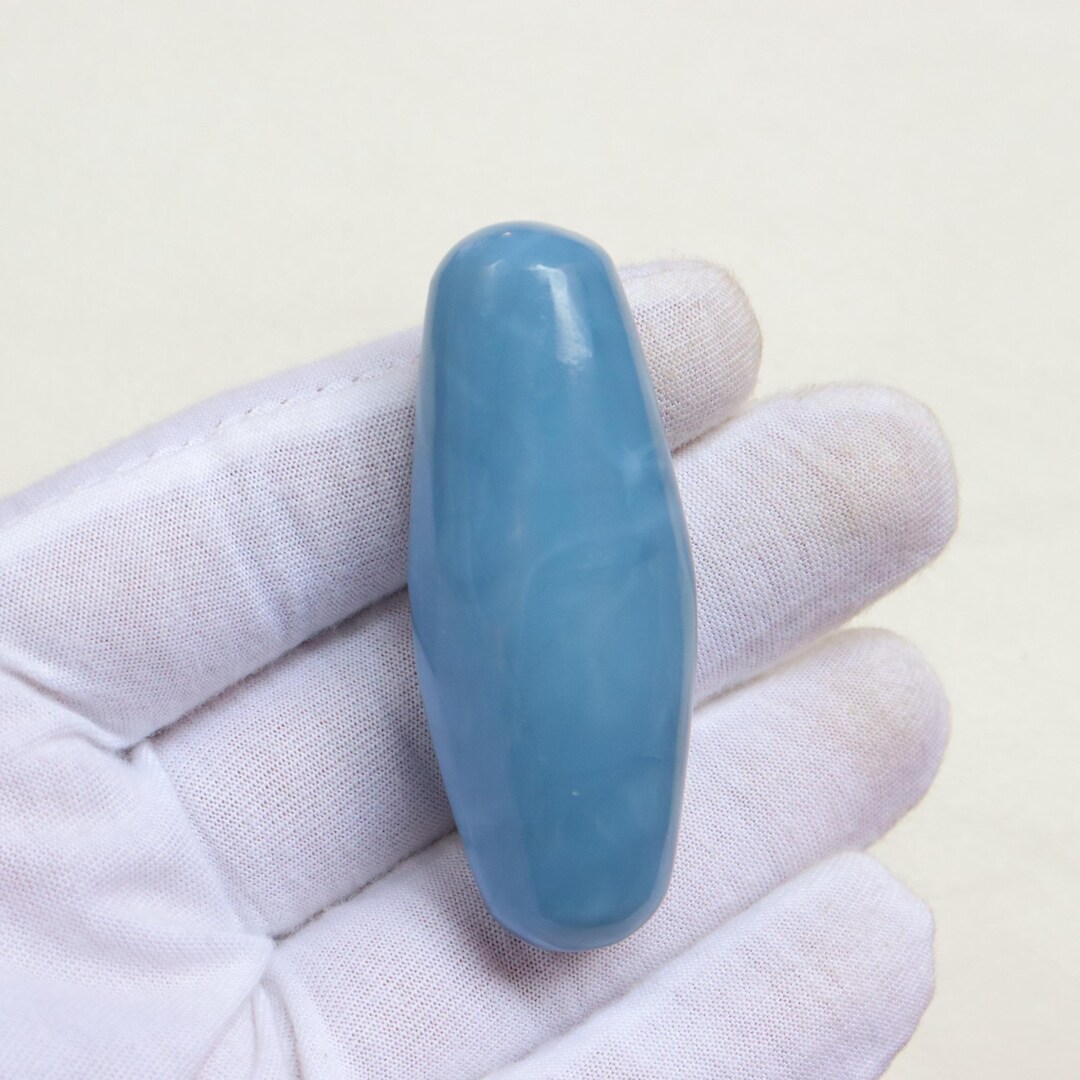 Unique Rare Owyhee Blue Opal Shiva Lingam, Natural Blue Opal Stone ...