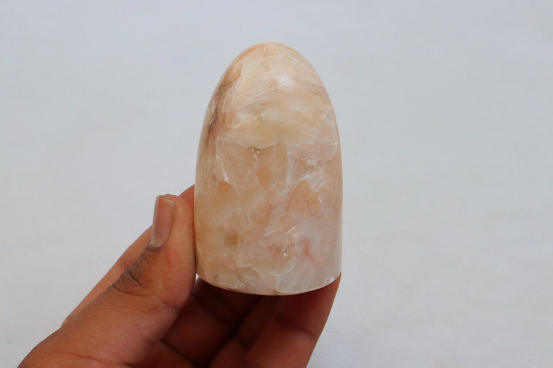 New! Antique Shiny Peach Stilbite With Chatoyant Crystal Pendulum Stone ...